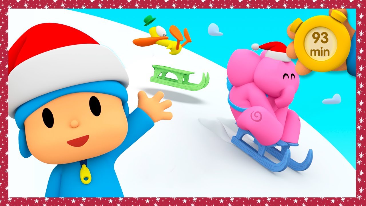 🛷 POCOYO AND NINA - Sledding Day In the Snow [93 min] ANIMATED CARTOON ...