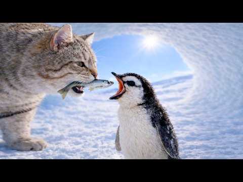 After a cat came across a penguin egg, what happened next was truly unexpected 🐱🥚🐧