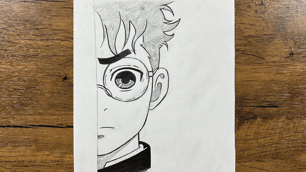 How to draw Okarun from dandadan easy step-by-step - YouTube