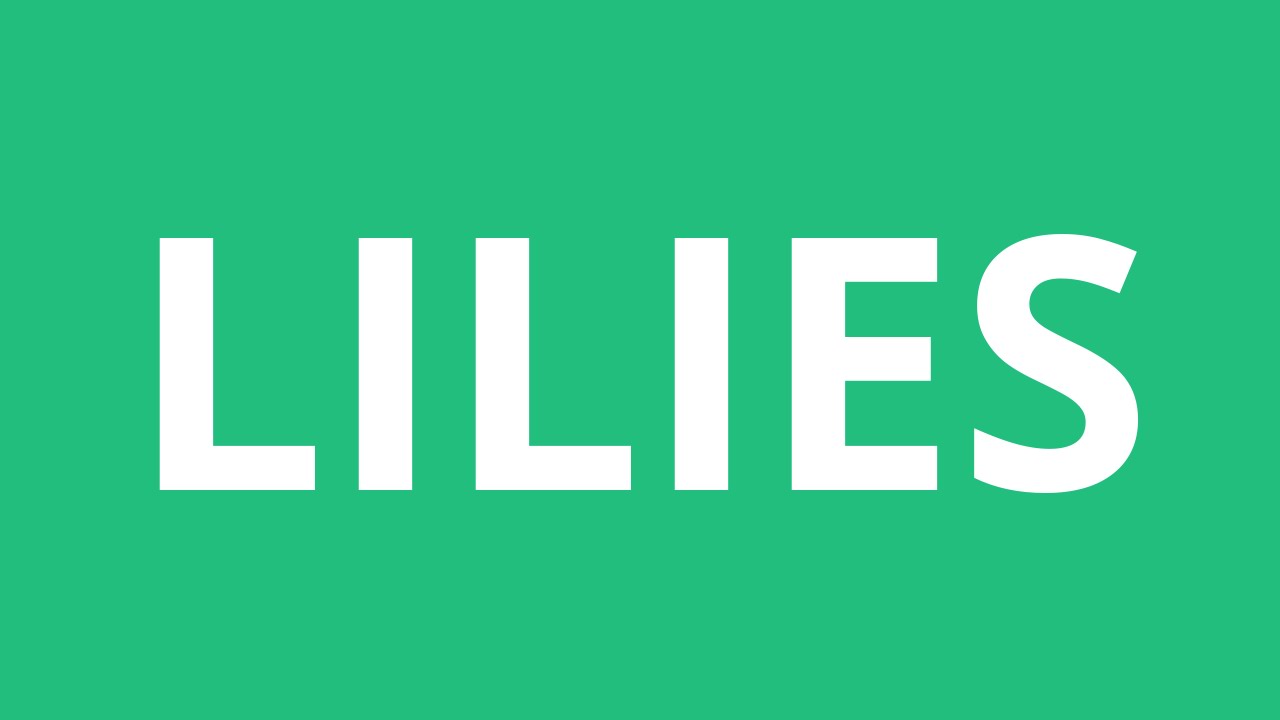How To Pronounce Lilies - Pronunciation Academy - YouTube