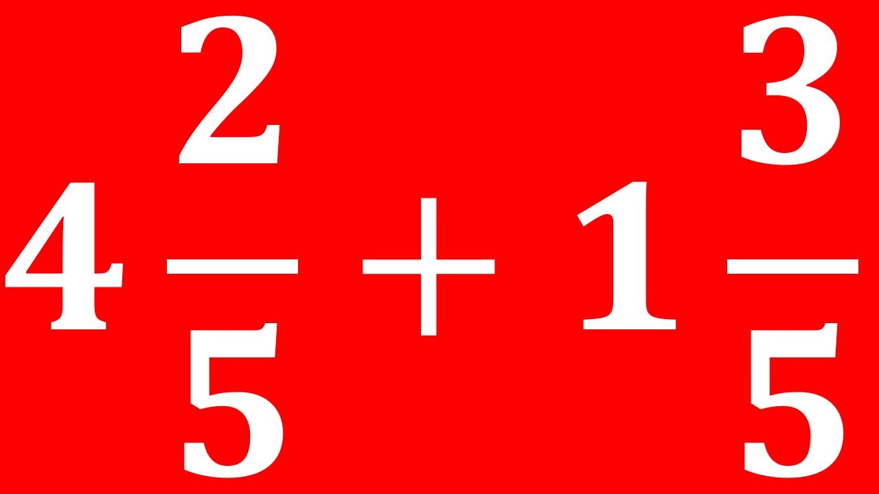 How to add mixed fractions with like denominators | Adding fractions ...