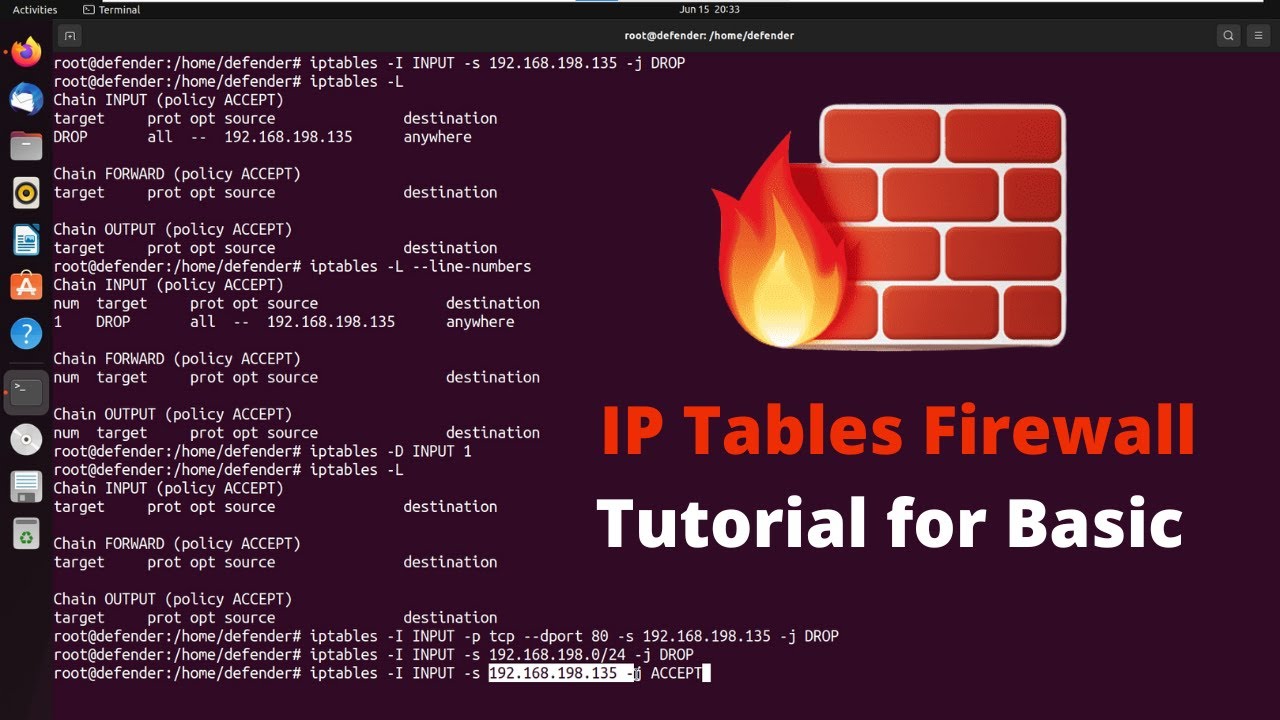 IP Tables Firewall Tutorial for Basic | Bahasa Indonesia - YouTube