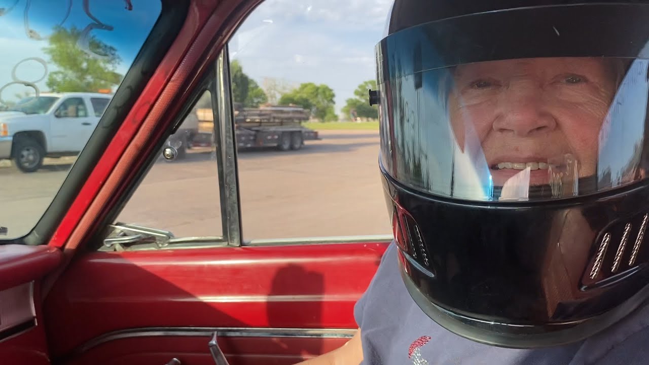 Hold on Grandma! Taking Grandma Junebug for a Rip in the Drag Race Car ...