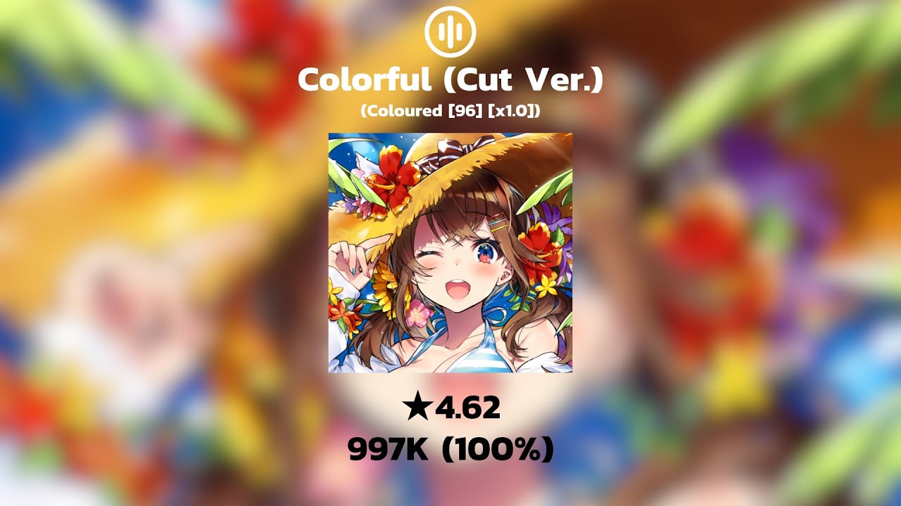 [osu!mania] Colorful (Cut Ver.) [1.0x] 997k 100% - YouTube