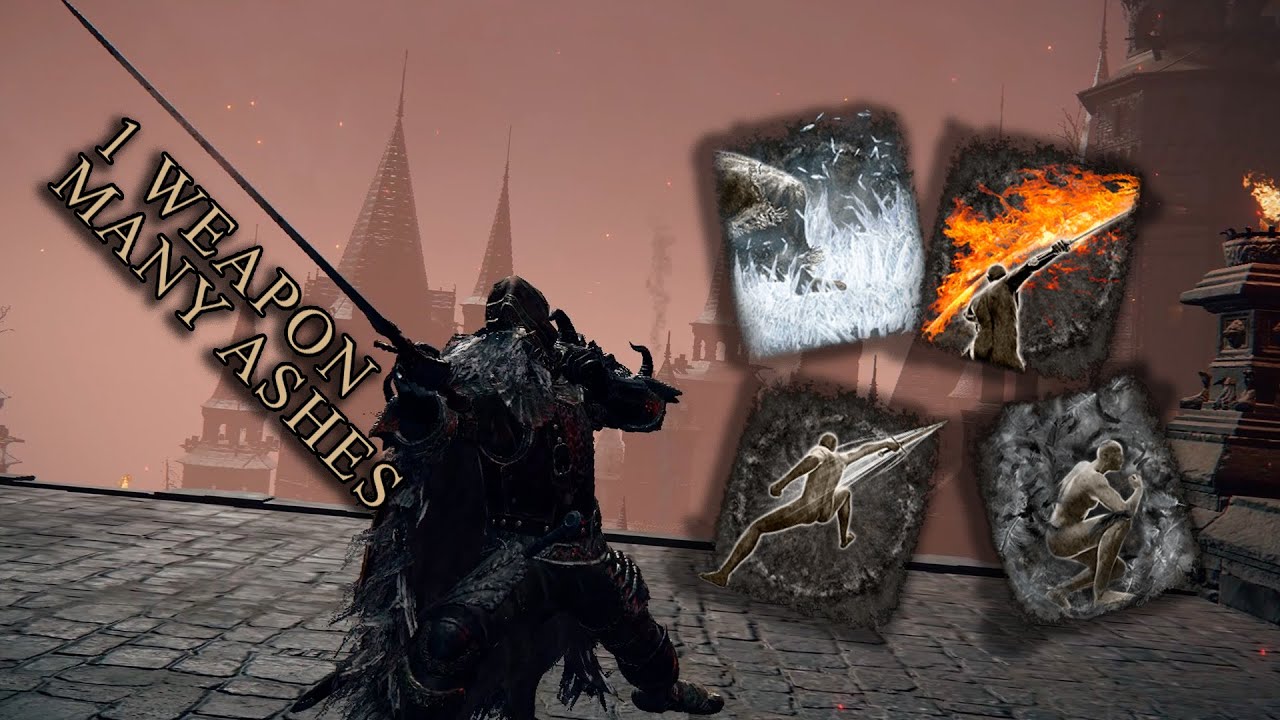 CLEANROT: 1 WEAPON DIFFERENT ASHES OF WAR | Elden Ring PVP - YouTube
