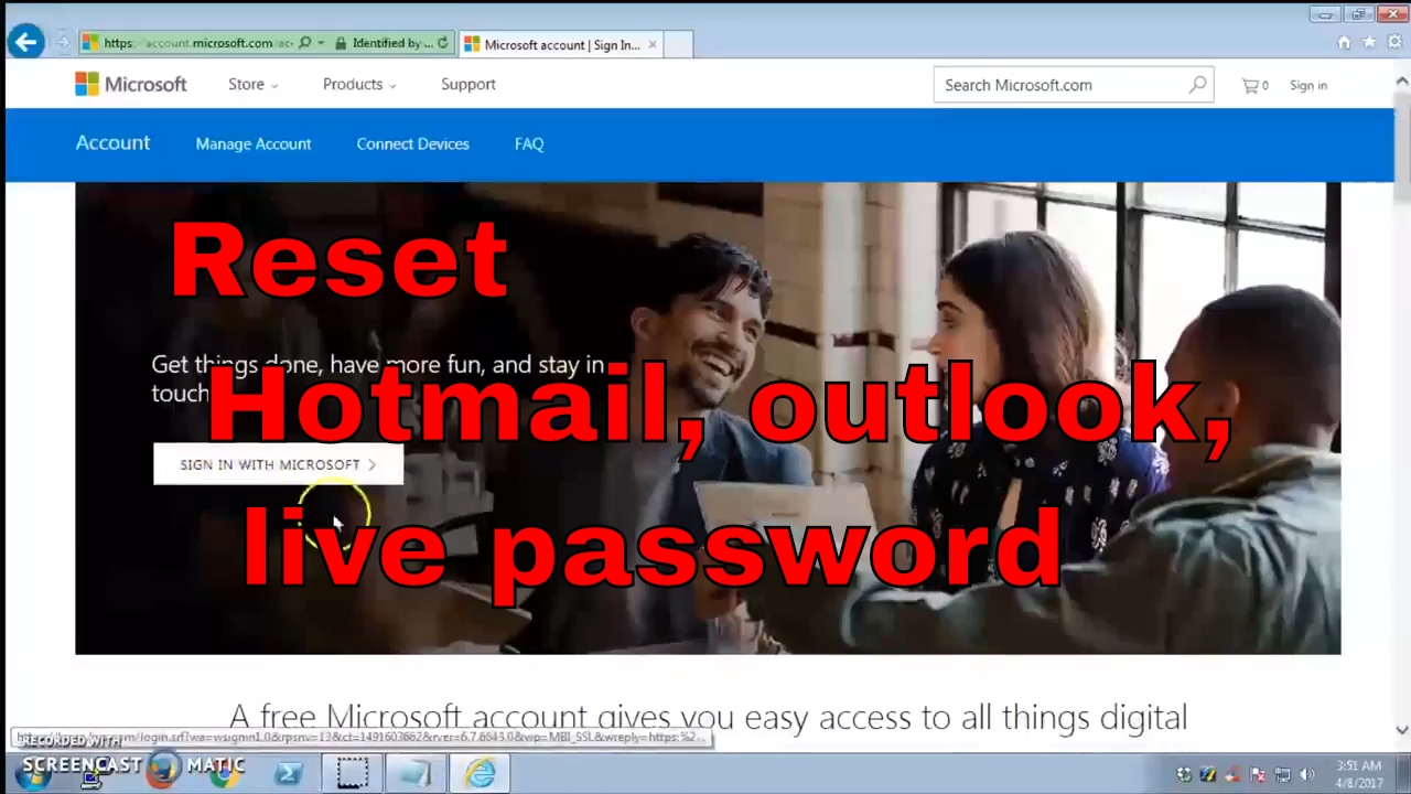 How to Change or Reset Hotmail Account Password - YouTube