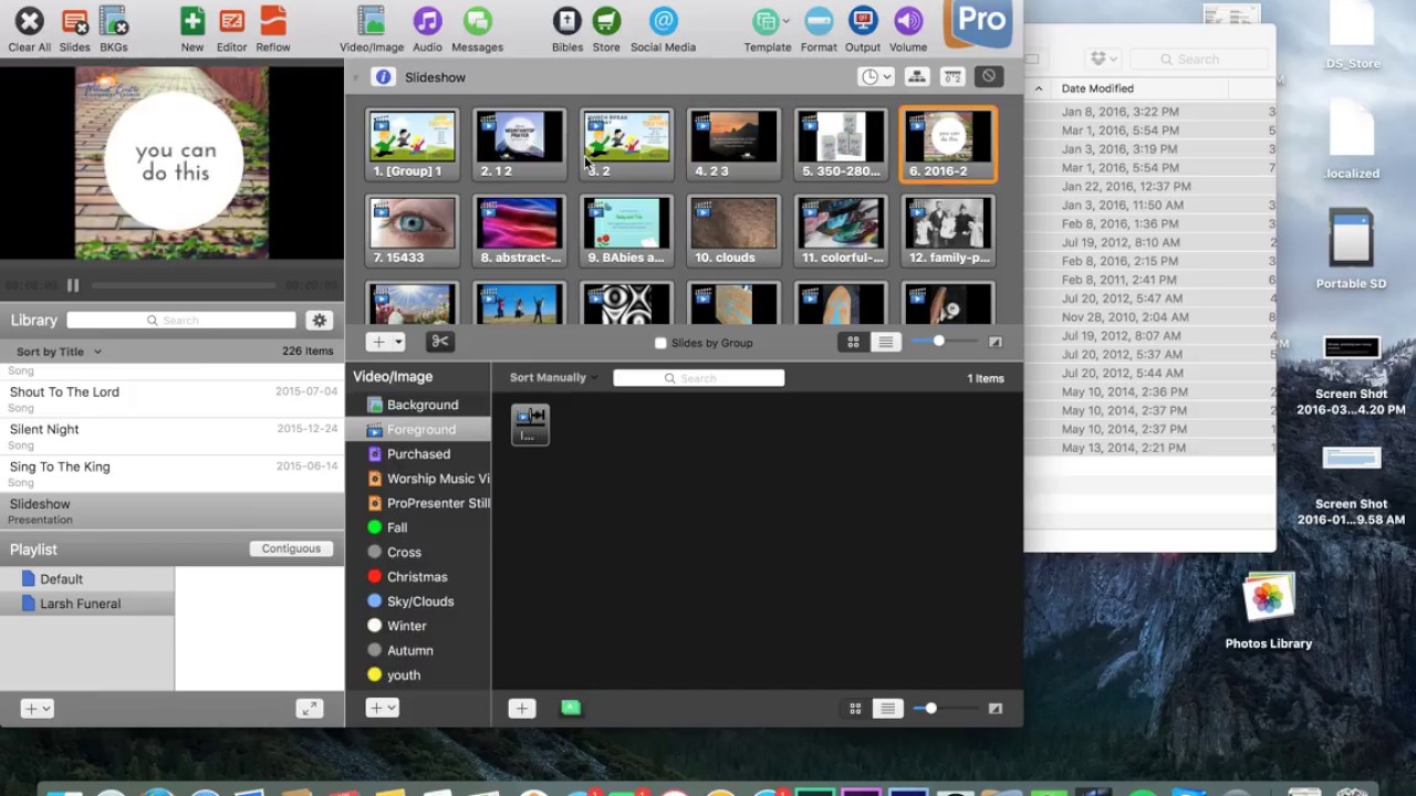 ProPresenter 6 - Creating slideshows with timing - YouTube
