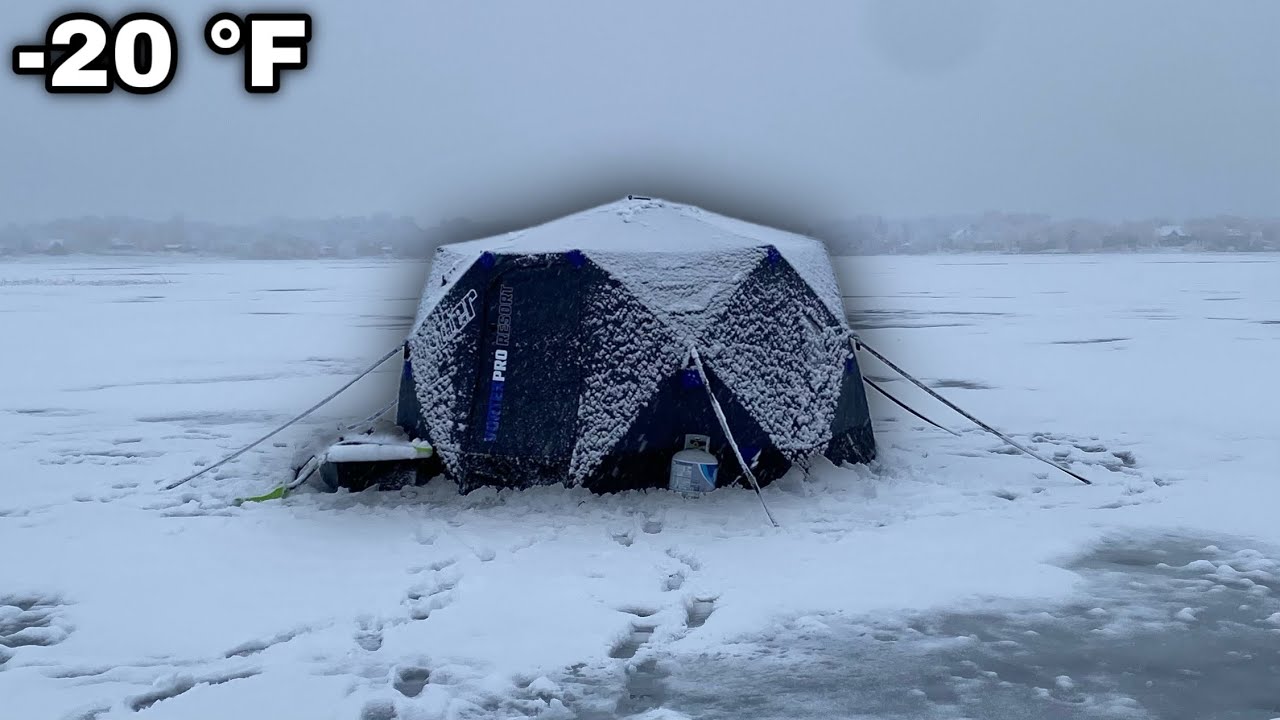 Winter solo ICE CAMPING in EXTREME COLD! - YouTube