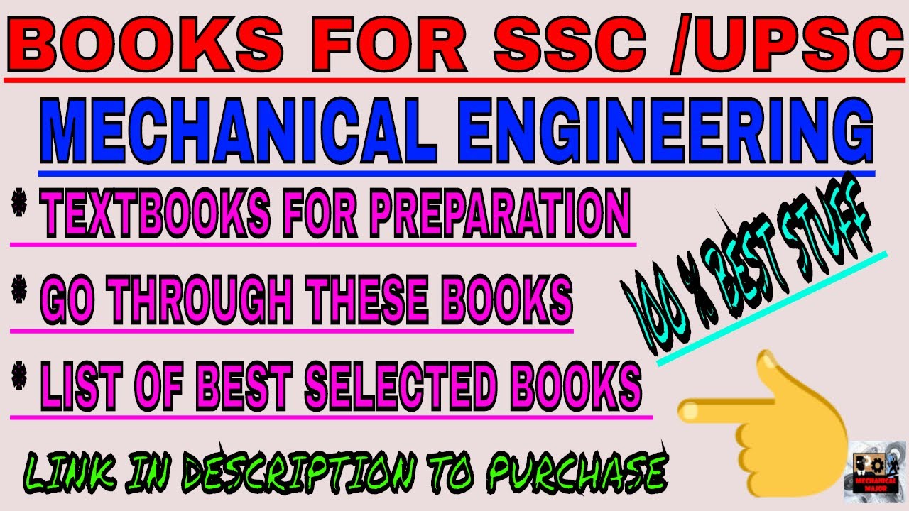 SSC JE EXAM | BEST BOOKS FOR SSC JE MECHANICAL | MECHANICAL Engineering ...