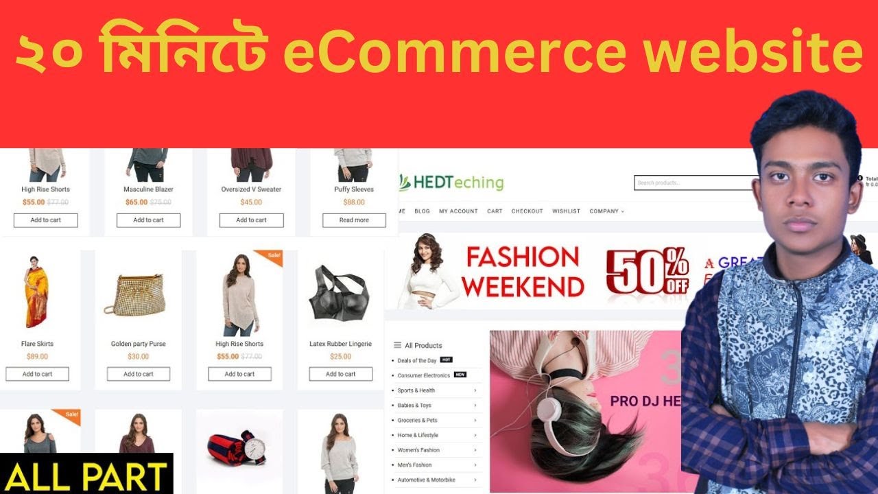 eCommerce How TO Make an eCommerce Website with WordPress Bangla Tutorial ONLINE STORE - YouTube