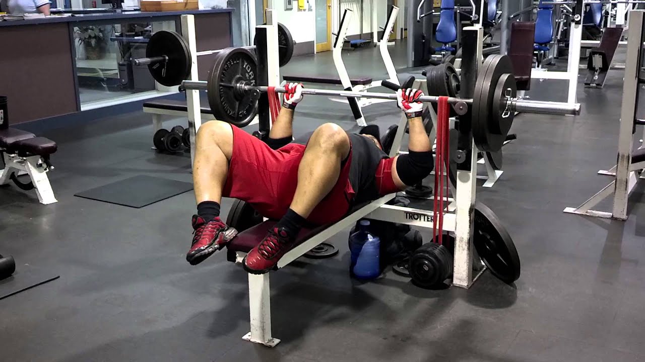 Resistance work 275 lbs burn out bench - YouTube
