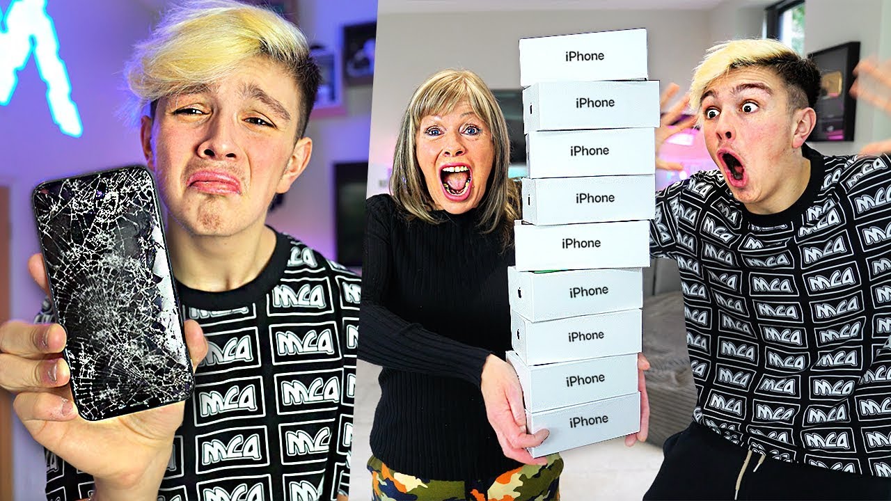 Destroying Morgz iPhone & Buying Him 100 New Ones... ($100,000) - YouTube