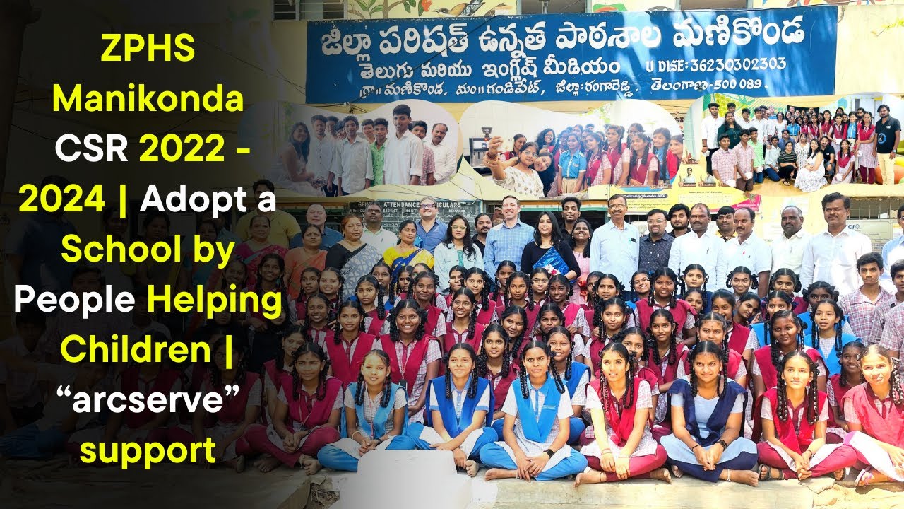 ZPHS Manikonda | CSR 2022 - 2024 | Adopt a School by People Helping ...