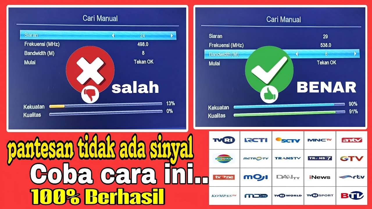Cara mencari siaran tv digital yang hilang Di Set Top Box semua merek ...