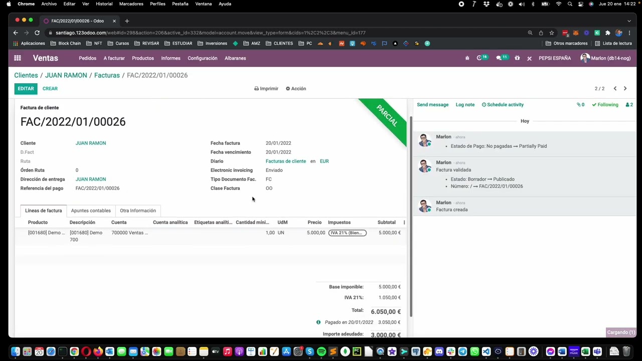 Odoo ERP 14 - Módulo reporte de facturas pendiente de cobro. - YouTube