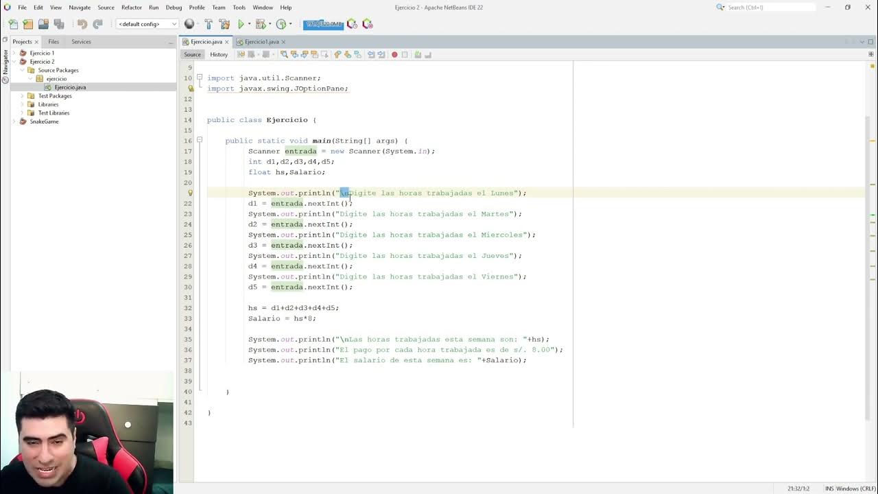Ejercicio 1 para principiantes en Java (ATS) - YouTube