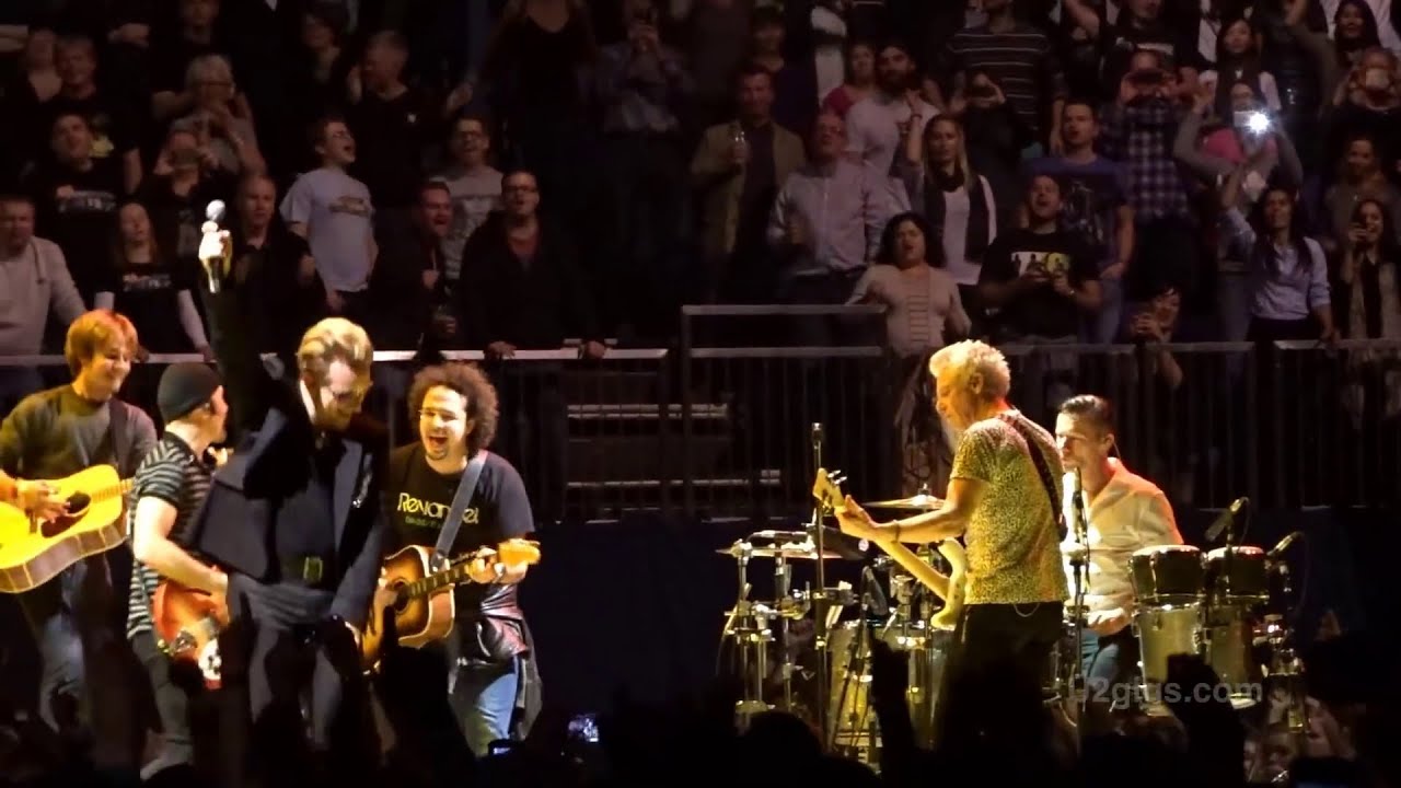 "We play with U2" Angel of Harlem in London 26th October 2015 (Multicam ...