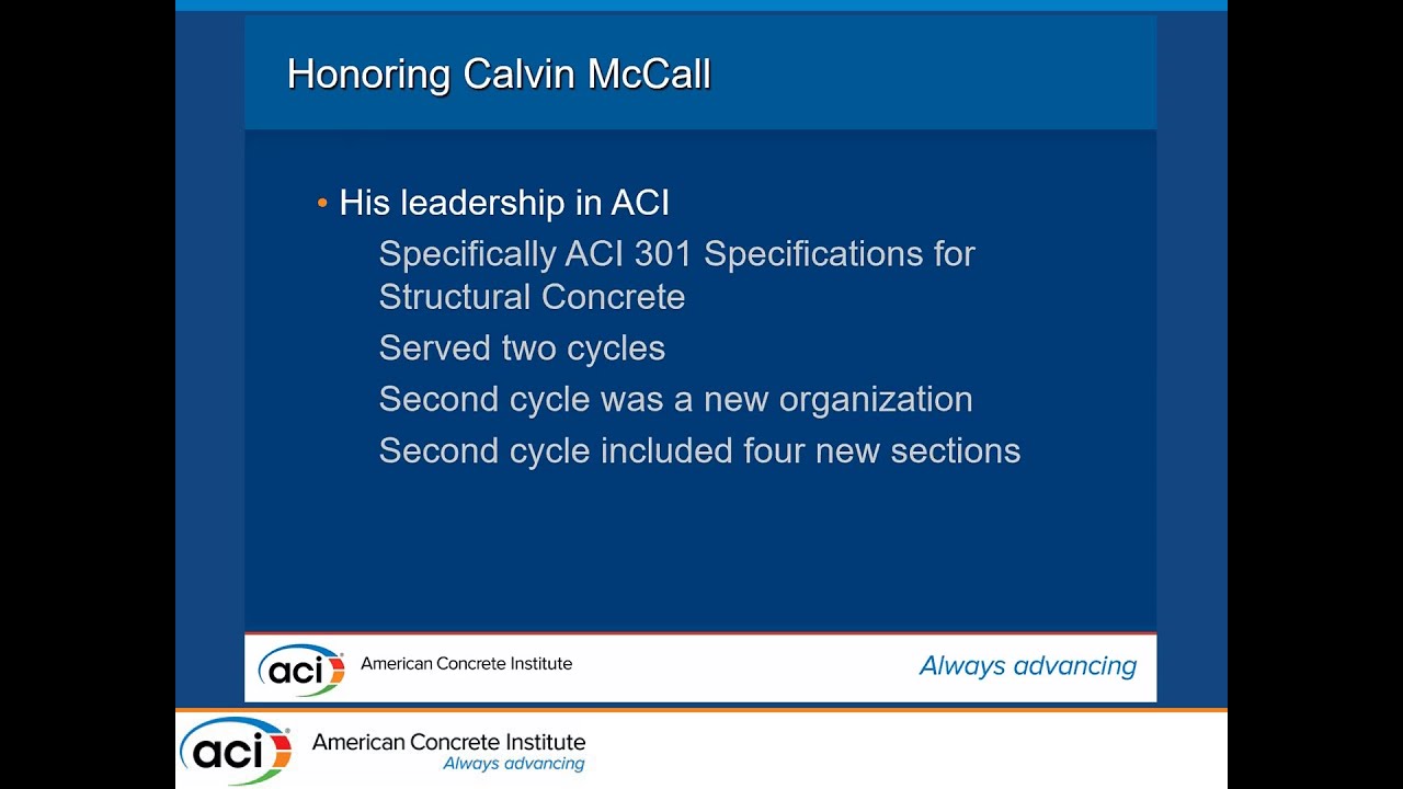 ACI Specification Writing Process - YouTube