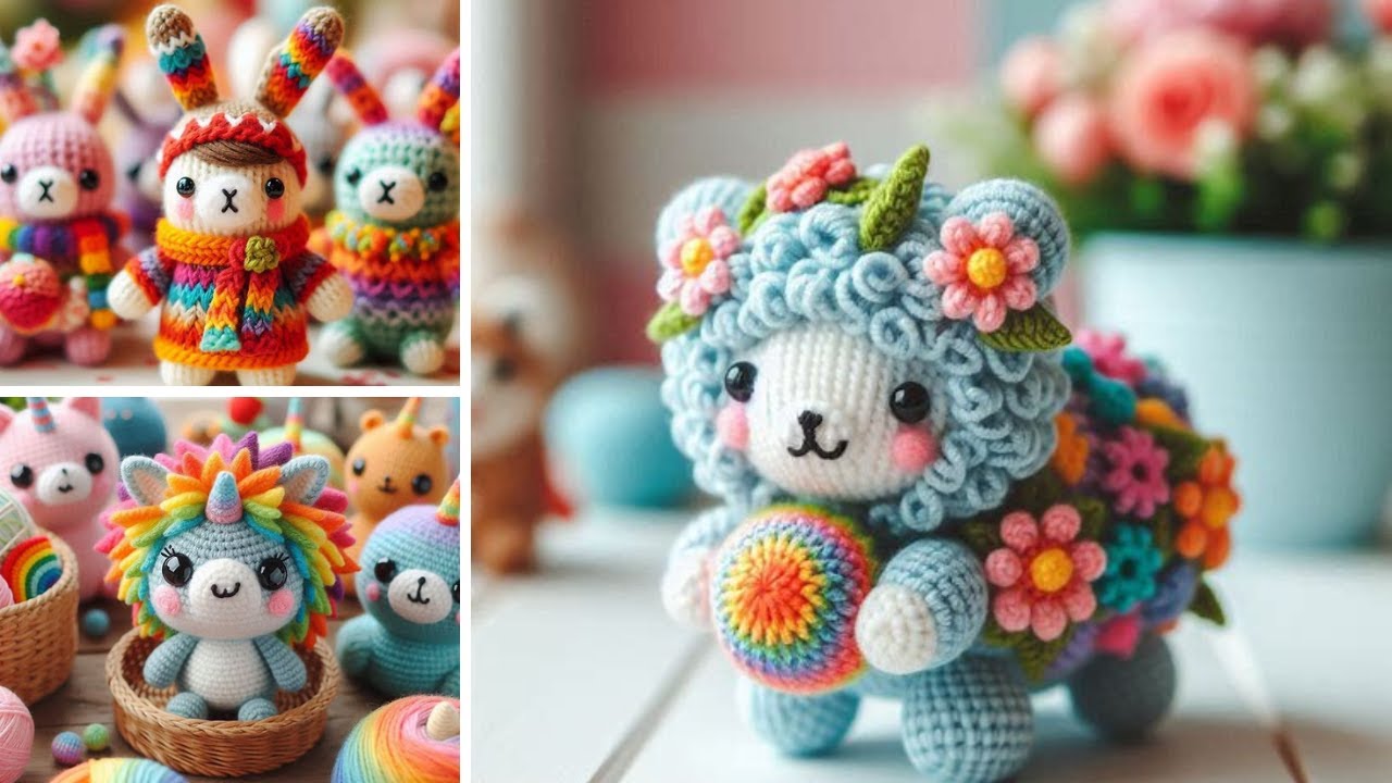 Hand knitted wool animal model #knittedtoys #crochet #handmade # ...