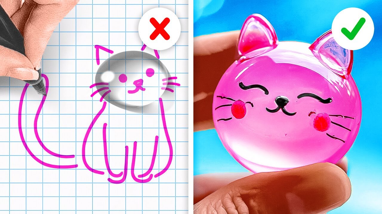 ART CHALLENGE AND DRAWING TRICKS 🎨 School Parent Hacks 🩷 Easy Crafts to ...