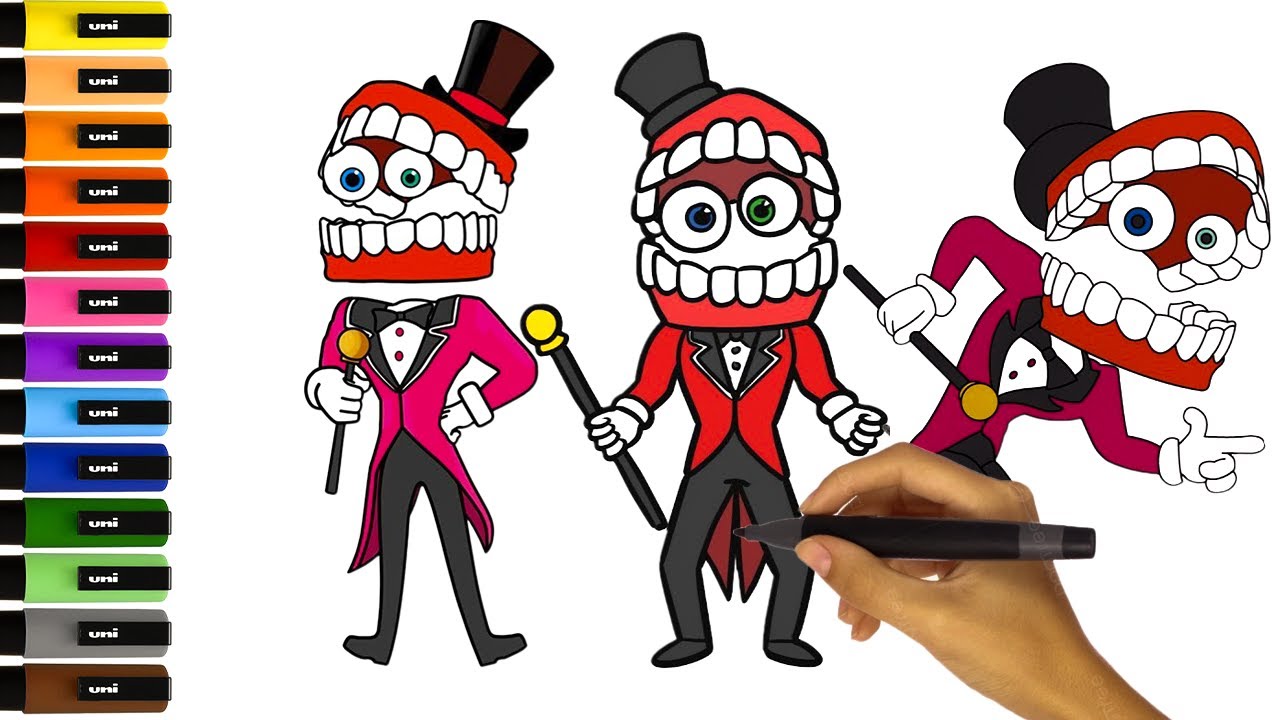 How to Draw Caine from amazing digital circus | digital Circus coloring ...