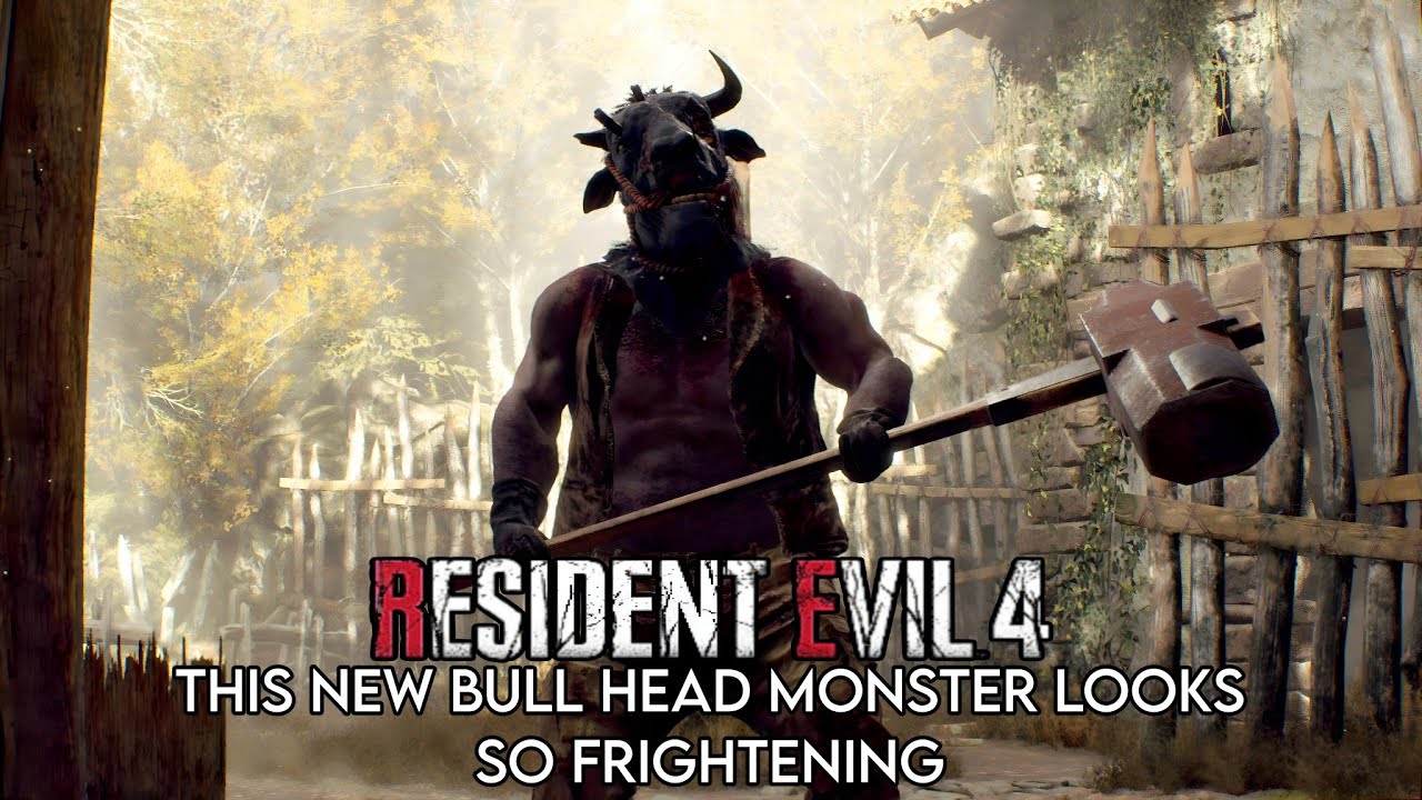 THIS NEW BULL HEAD MONSTER LOOKS SO FRIGHTENING | RESIDENT EVIL 4 ...