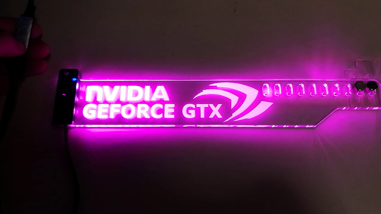 Acrylic GPU Support with Led Light Modes - YouTube