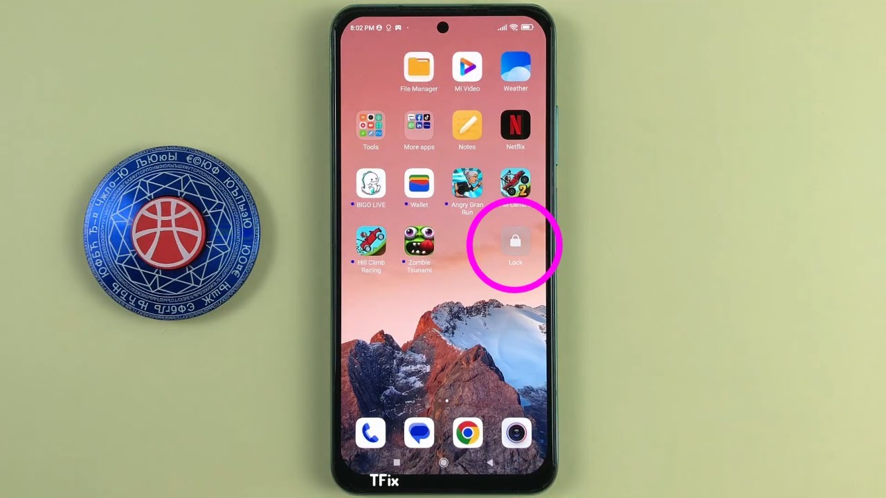 One-touch screen lock application on Xiaomi Redmi Note 10 Android 11 ...