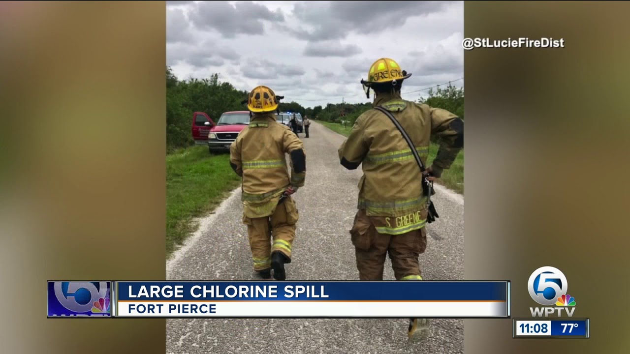 Large chlorine spill in St. Lucie County - YouTube