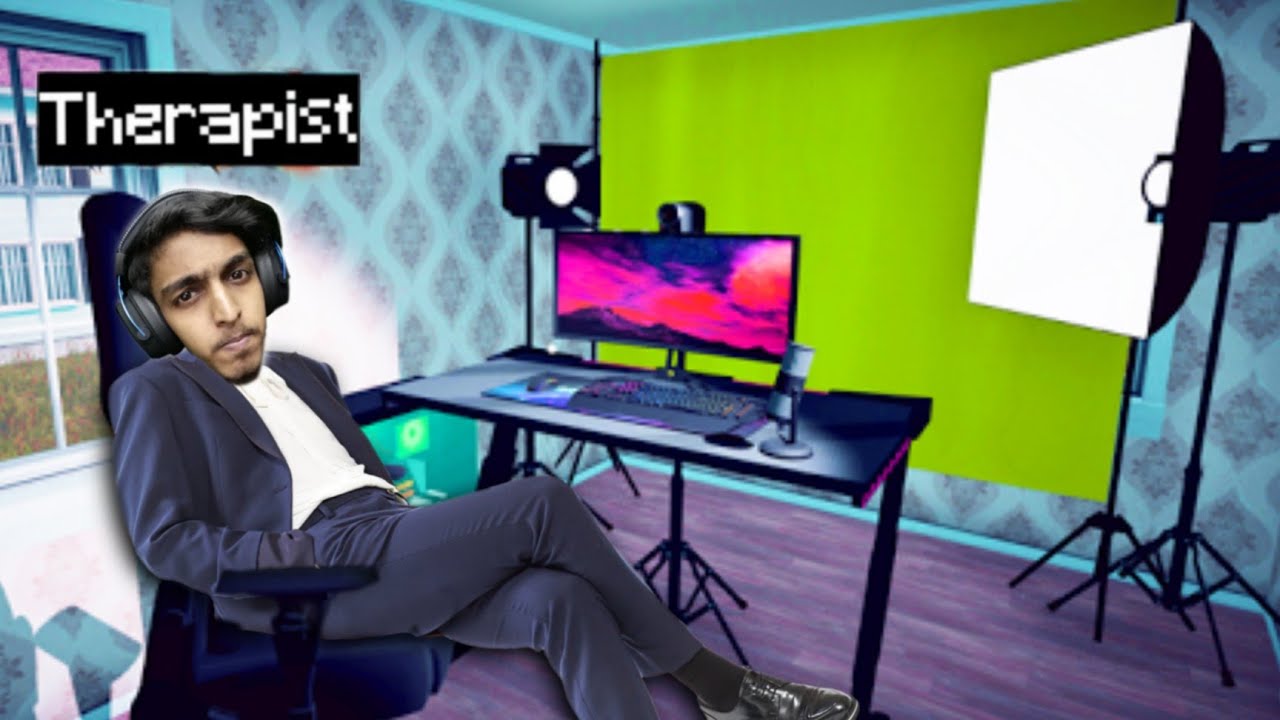 NEW GAMING SETUP in YOUTUBE SIMULATOR !! GAME THERAPIST - YouTube