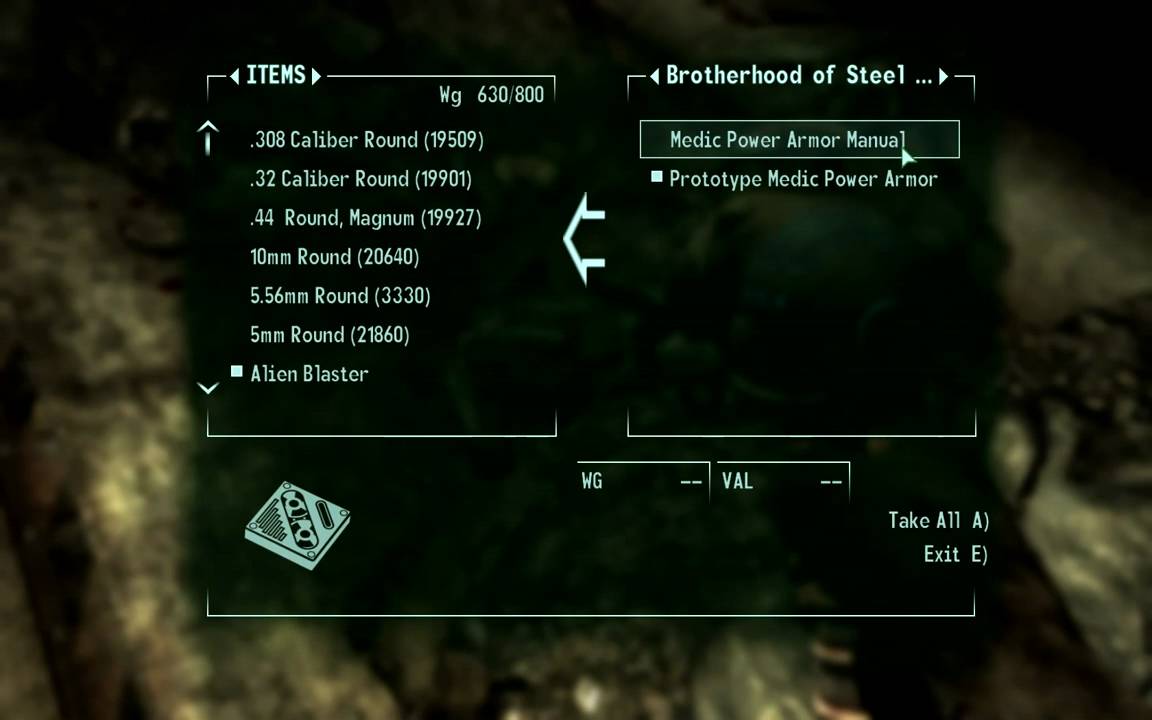 Fallout 3 - Prototype Medic Power Armor (unique armor) - YouTube