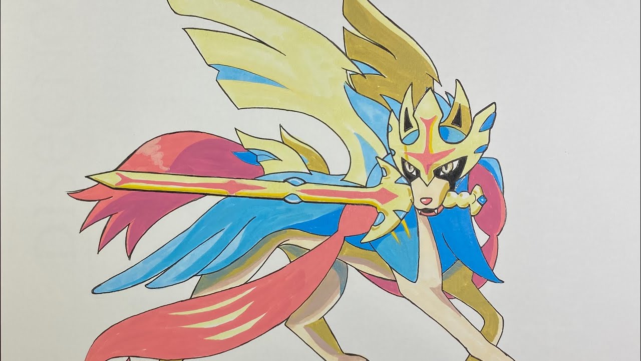 095 #how to Pokémon _ Zacian 포켓몬 그림 그리기 드로잉 자시안 - YouTube