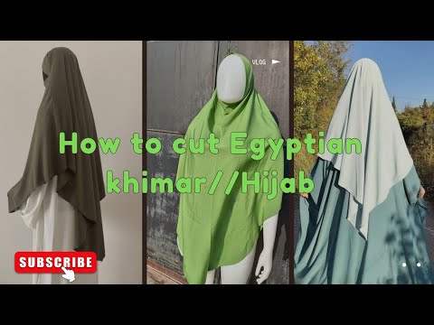How to cut and sew Egyptian khimar//Hijab