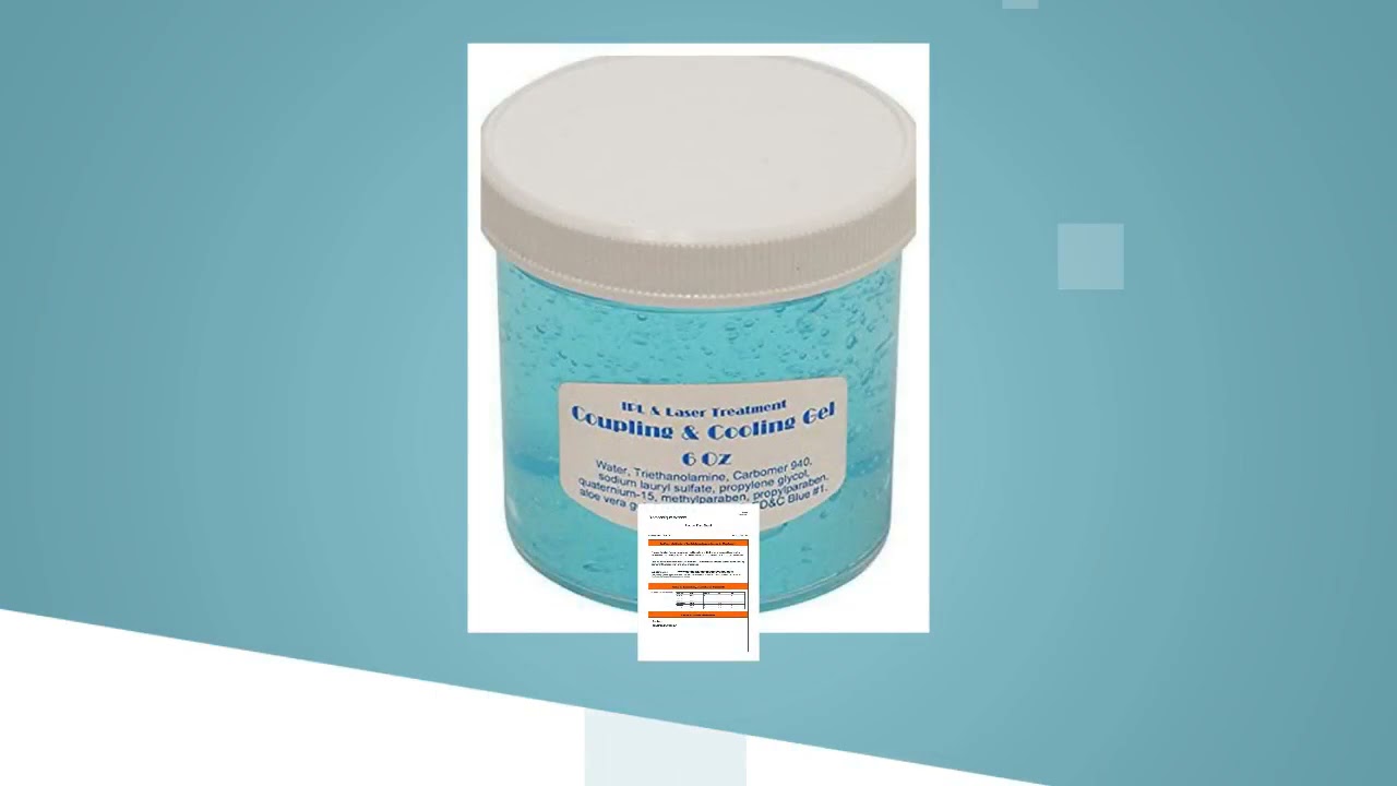 Cooling and Coupling Gel for Laser and IPL Permanent Hair Removal ...