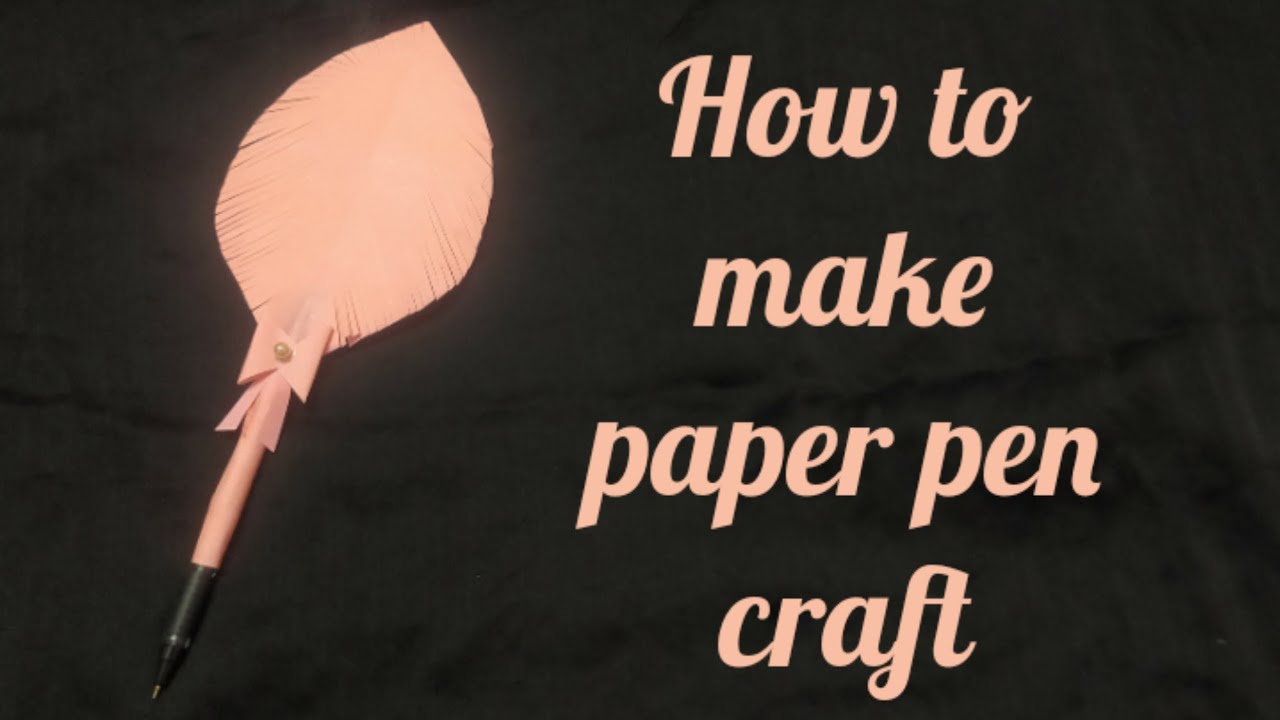 How to make easy paper pen craft. A simple paper decor - YouTube