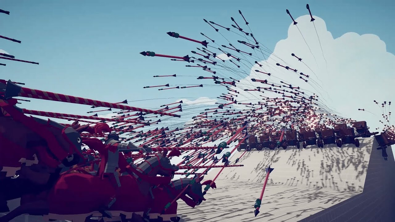 Big Cavalry Charge vs 20 Hwacha Arrow Rain - TABS | Totally Accurate ...