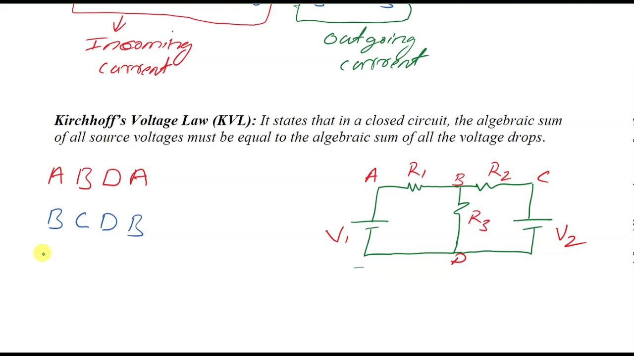Kirchhoff’s Laws KCL and KVL - YouTube