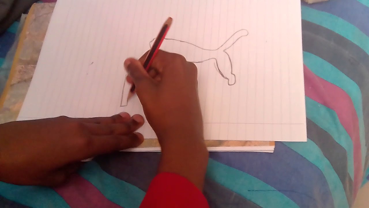 How to draw the puma logo. ABK😀 - YouTube