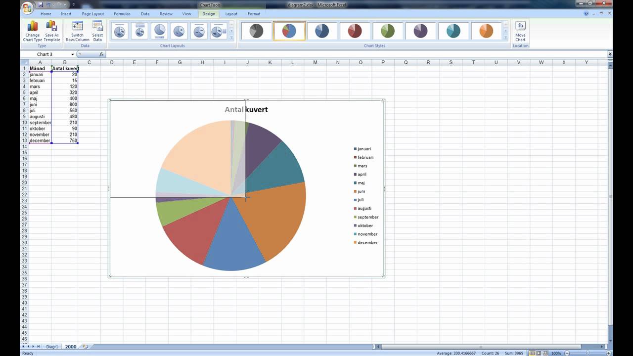 Diagram i Excel Slade - YouTube