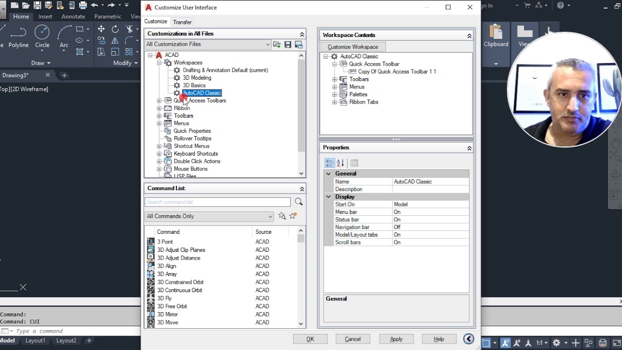 AutoCAD 2020: Interface Clássica (Workspace Classic) Super Dica - YouTube