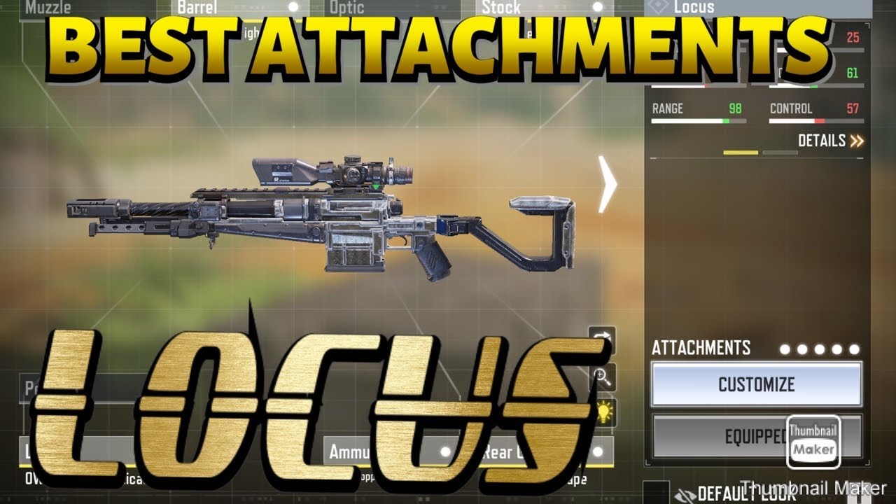 Locus Best Attachments! | Call of Duty Mobile Gunsmith + Ranked ...