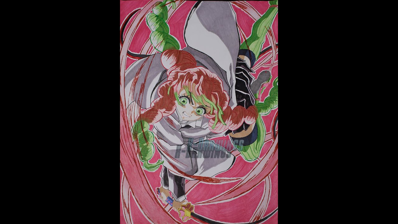 Speed Drawing Mitsuri Kanroji (Kimetsu no Yaiba). - YouTube
