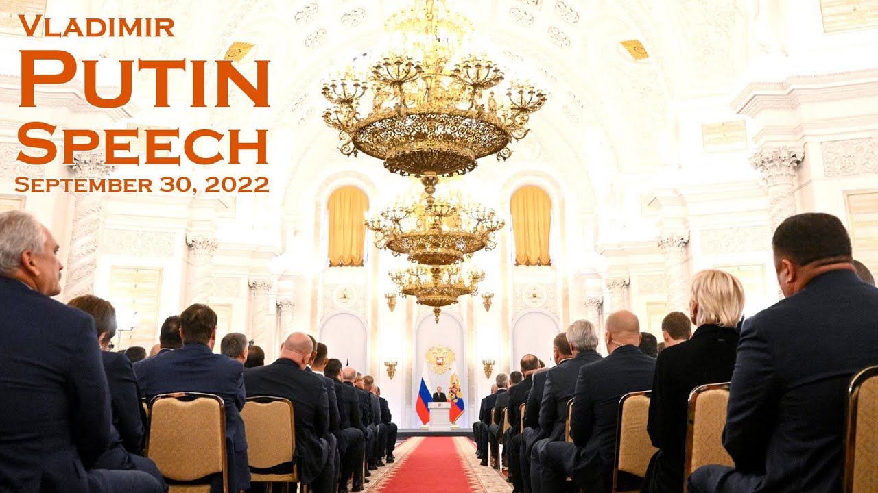 Vladimir Putin Speech on September 30, 2022 [English subtitles] - YouTube