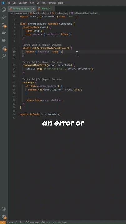 ErrorBoundary work like THIS 😮⚛️ #javascriptprojects #reactjs #coding #foryou #reels #shorts ...