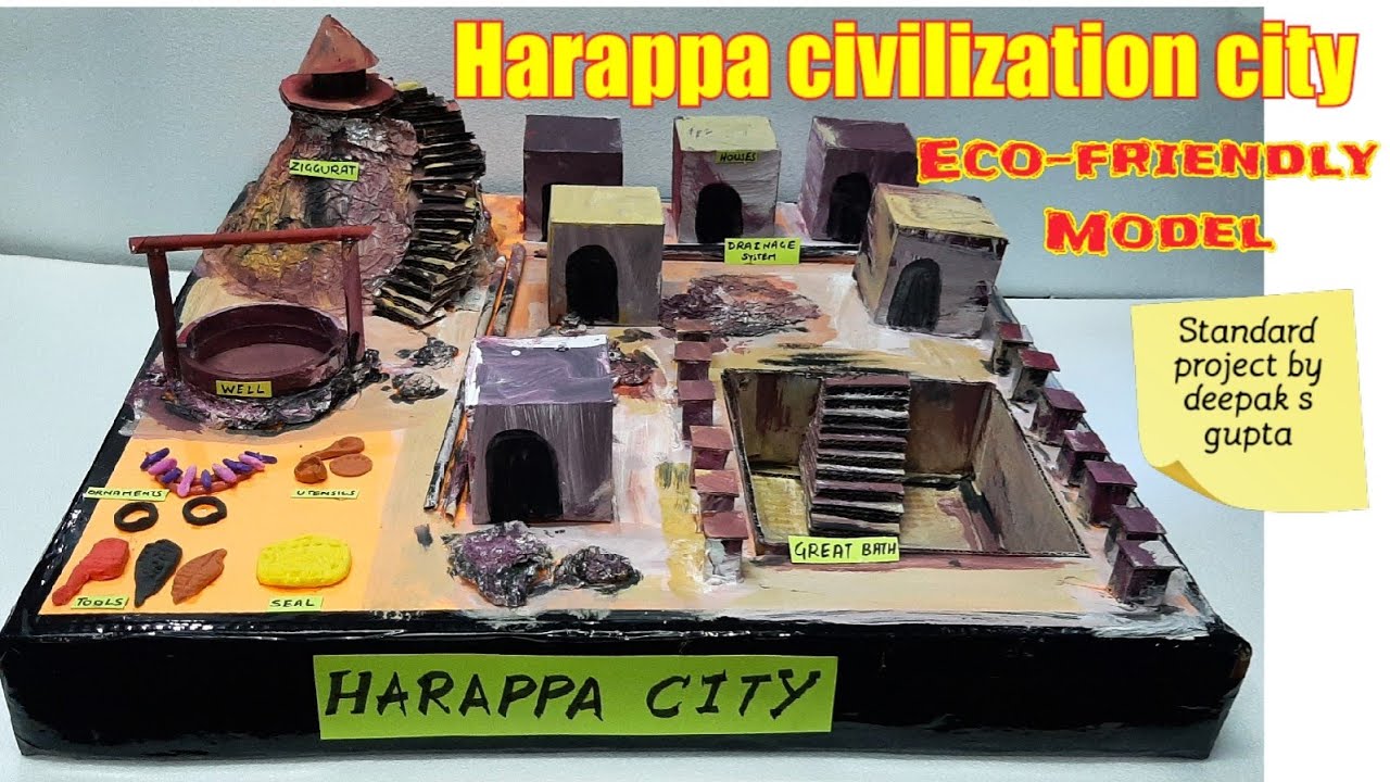 harappan civilization city model eco-friendly #harappacivilizationmodel ...