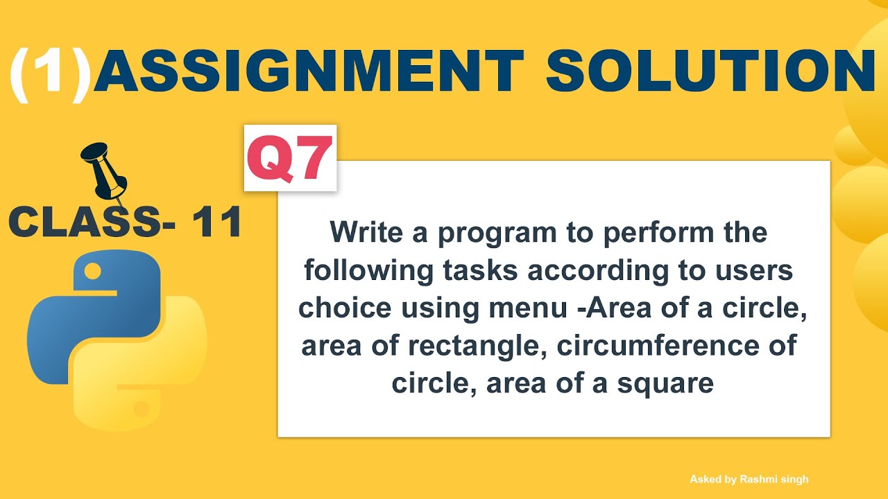 Python Program To Perform Tasks According To Users Choice Using Menu Python Program To Perform Tasks According To Users Choice Using Menu