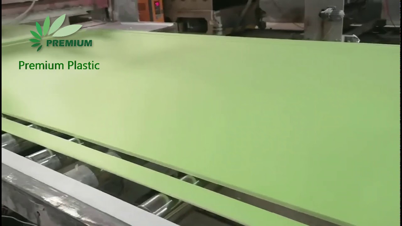 Premium Plastic green pvc foam board producing - YouTube