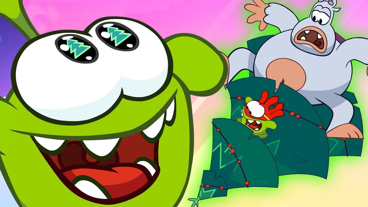 Tumbling Down The Christmas Tree 🎄 Om Nom Stories - Fun Kids Songs and ...