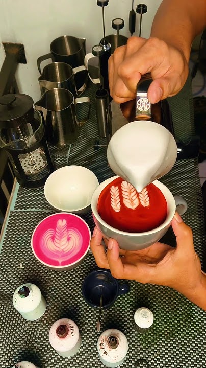 Belajar Latte art tanpa susu Dan kopi dengan JJ Mixer dengan mudah Dan praktis - YouTube