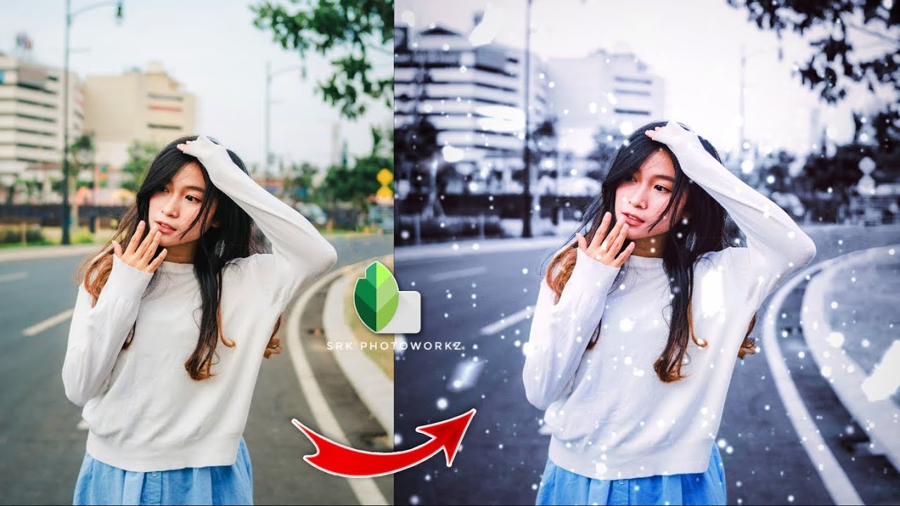 How to create winter snowfall effect | winter snowfall photo editing in ...